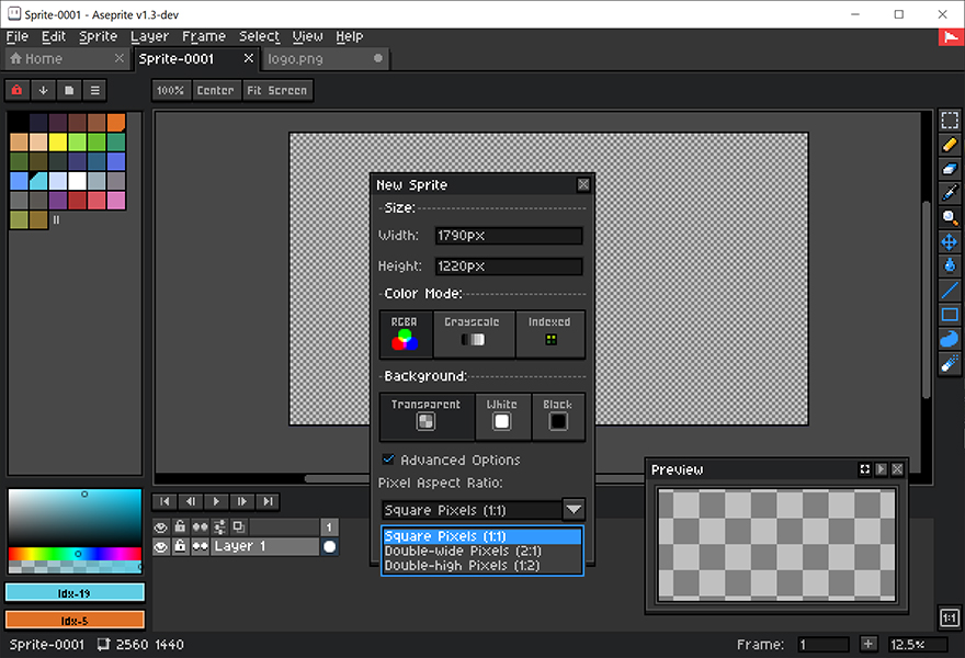 dase-theme | Another dark theme for Aseprite
