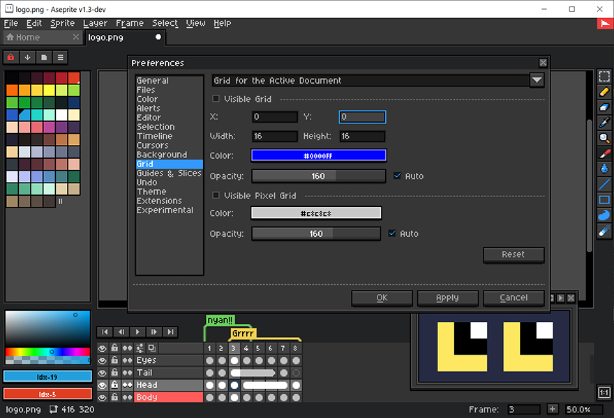 dase-theme | Another dark theme for Aseprite